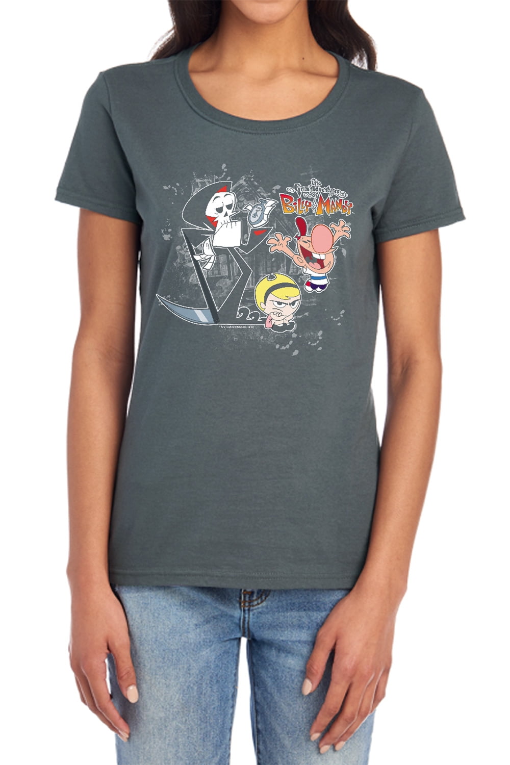 Grim Adventures of Billy & Mandy Splatter Cast Women's T Shirt ...