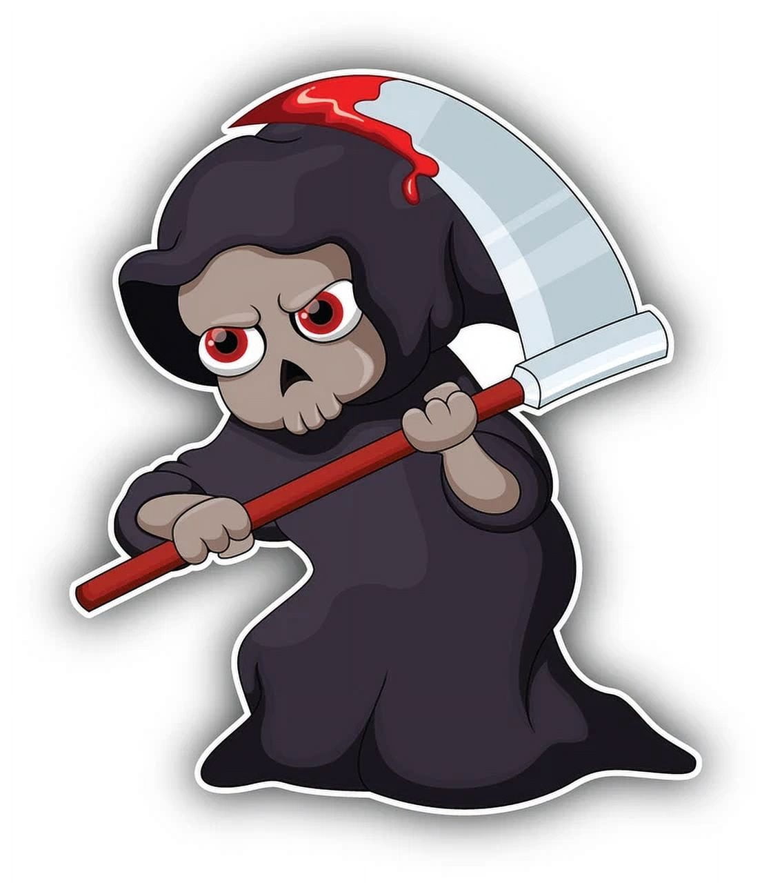 Grim Reaper Cartoon Sticker Phone Decal Water Bottle Stickers Car ...