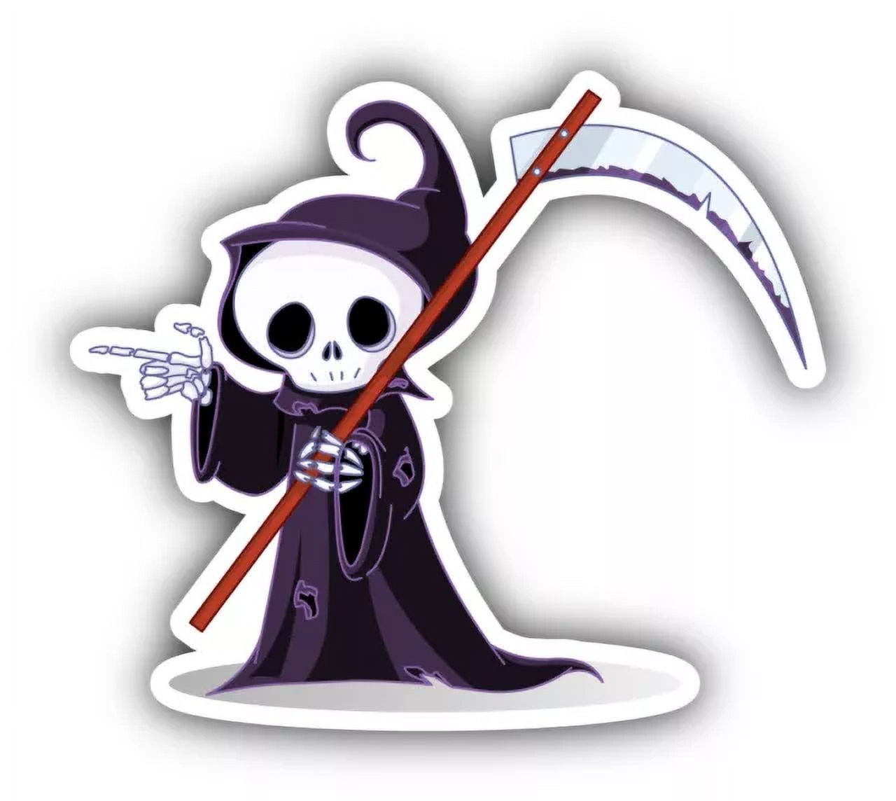 Grim Reaper Cartoon Sticker Phone Decal Water Bottle Stickers Car ...
