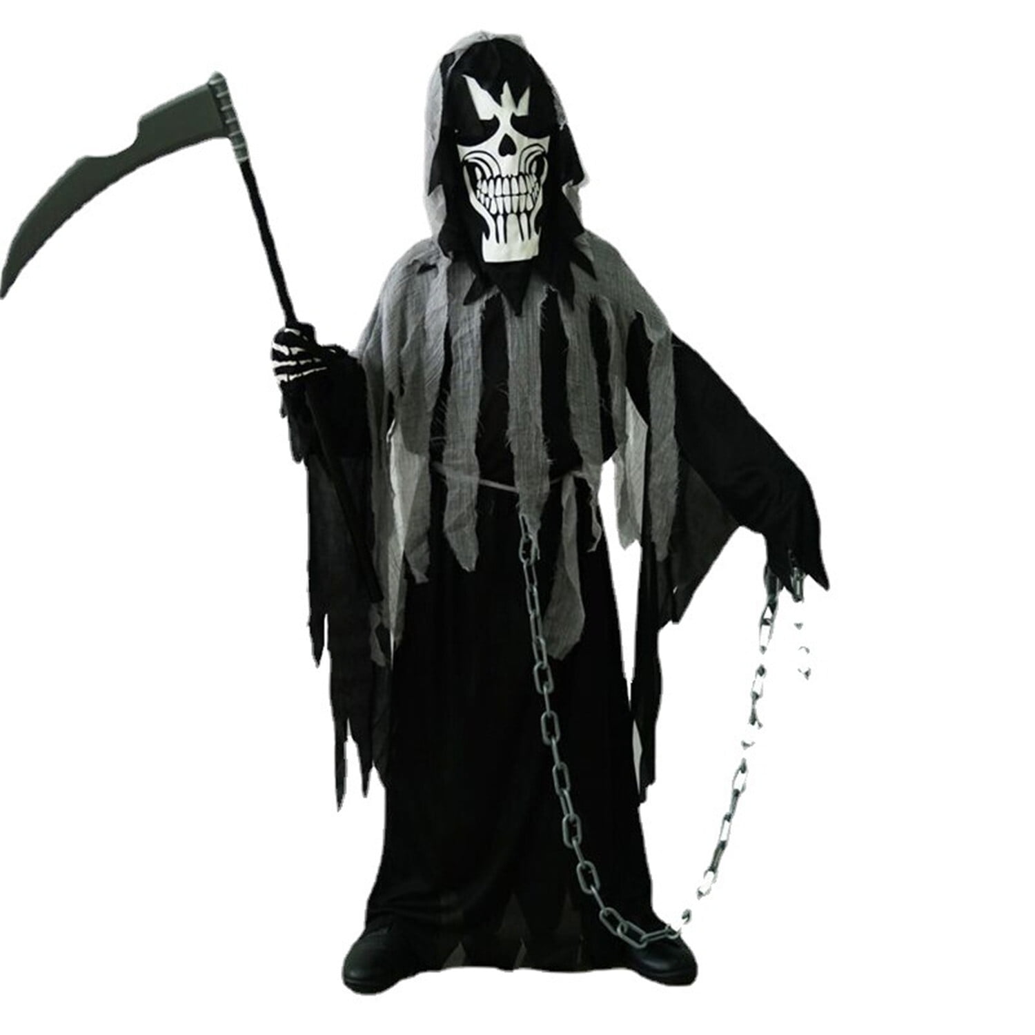 Grim Reaper Costume for Boys Scary Halloween Costumes Dress up Costumes ...