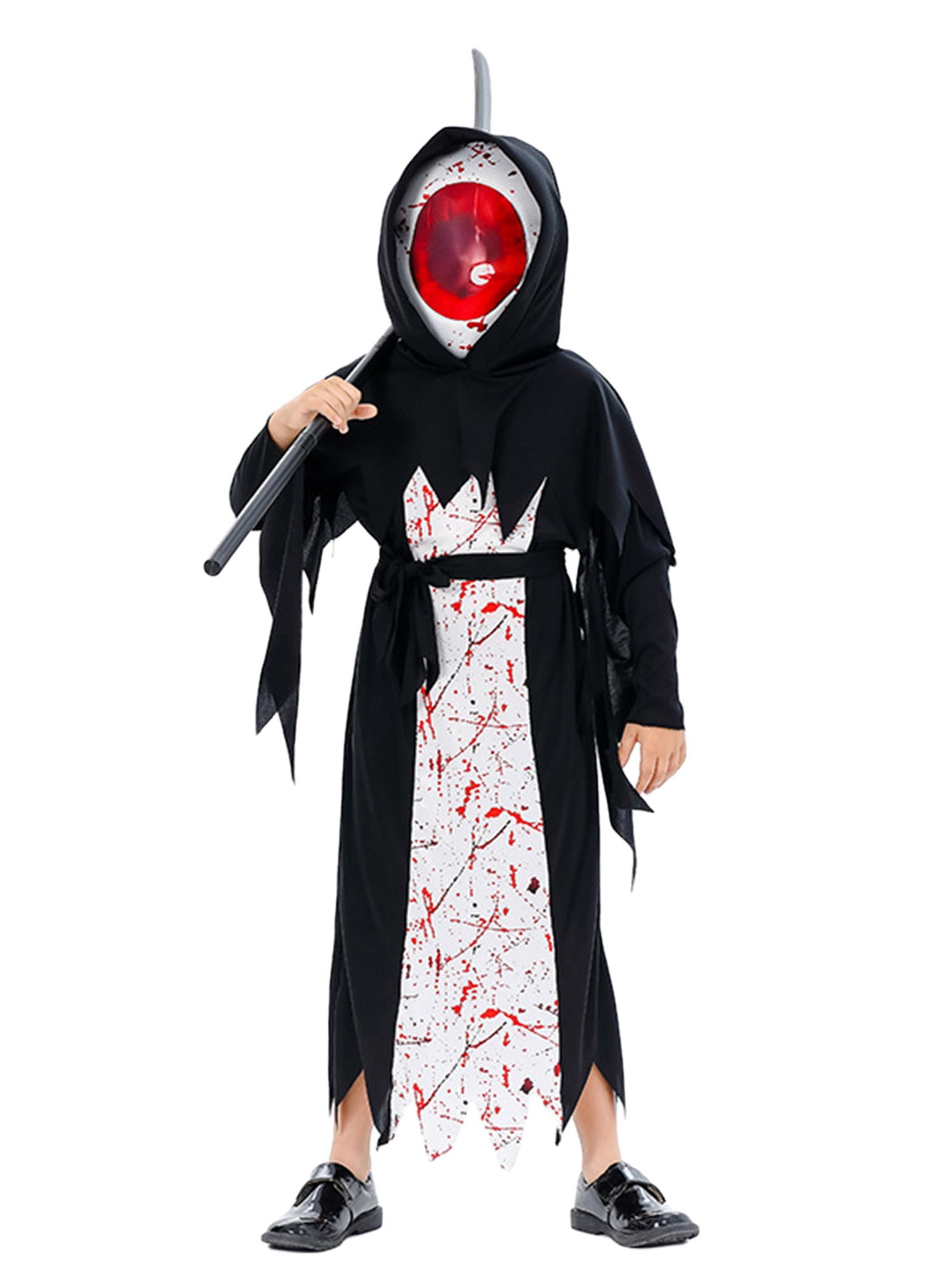 Grim Reaper Costume for Kids Evil Eye Phantom Costume Scythe Cosplay ...