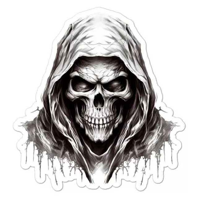 Grim Reaper Death Skull Sticker Indoor Outdoor Phone Decal Water Bottle ...