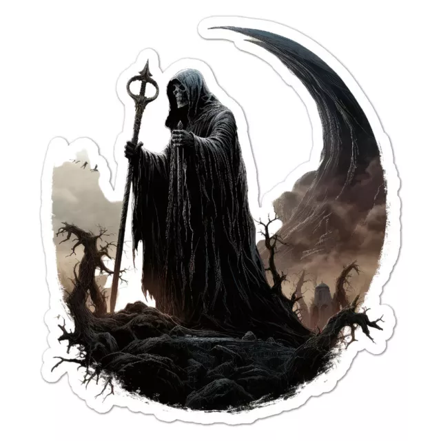 Grim Reaper Death Sticker Indoor Outdoor Phone Decal Water Bottle ...
