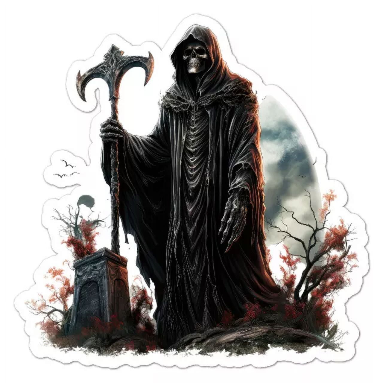 Grim Reaper Death Sticker Indoor Outdoor Phone Decal Water Bottle ...