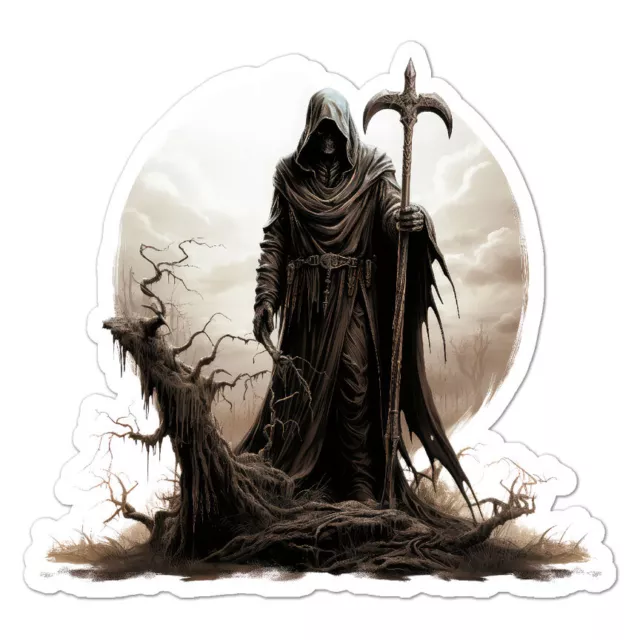 Grim Reaper Death Sticker Indoor Outdoor Phone Decal Water Bottle ...
