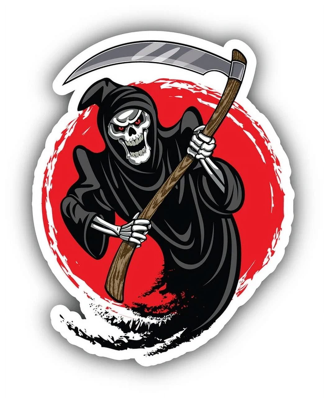 Grim Reaper Grunge Sticker Phone Decal Water Bottle Stickers Car Decals ...