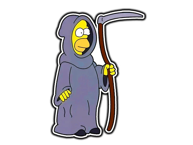 Grim Reaper Homer Waterproof Sticker Phone Decal Water Bottle Stickers ...