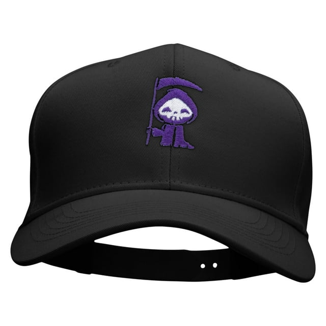 Grim Reaper Logo Embroidered Six Panels Pro Style Cap - Black OSFM ...