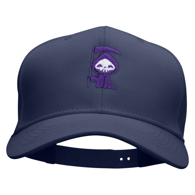 Grim Reaper Logo Embroidered Six Panels Pro Style Cap - Navy OSFM ...