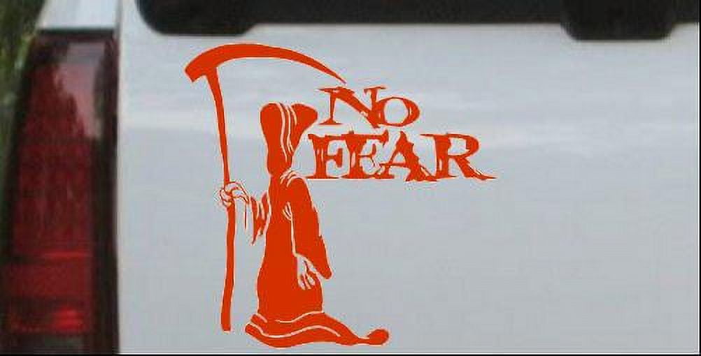 Grim Reaper No Fear Decal Car or Truck Window Laptop Decal Sticker ...