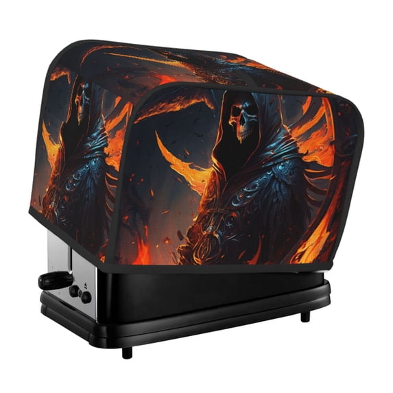 Grim Reaper On Fire Burning 2 Slice Toaster Cover Bread Maker Dust ...