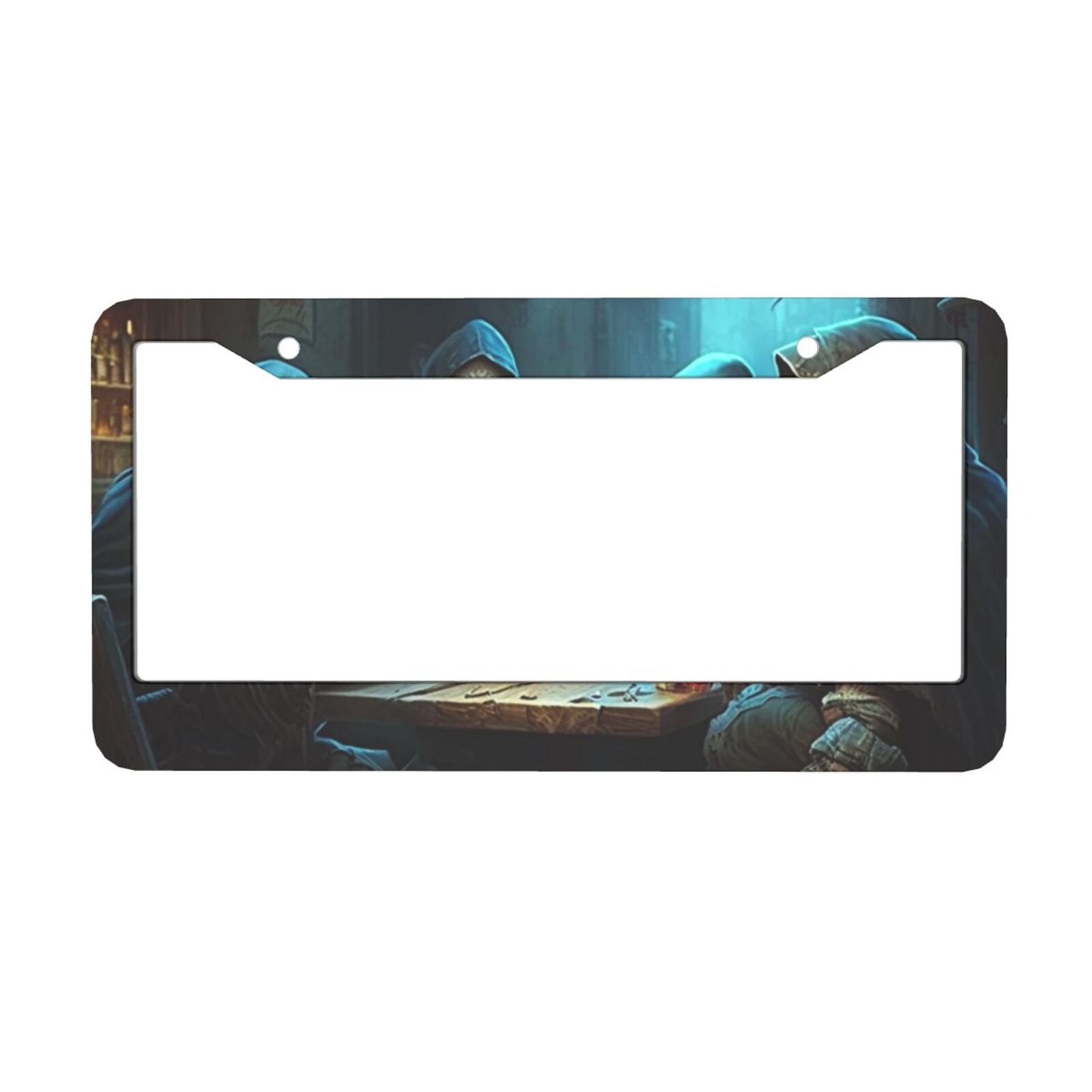 Grim Reaper Party Cool Car License Plate Frame Aluminum Decorative Auto ...