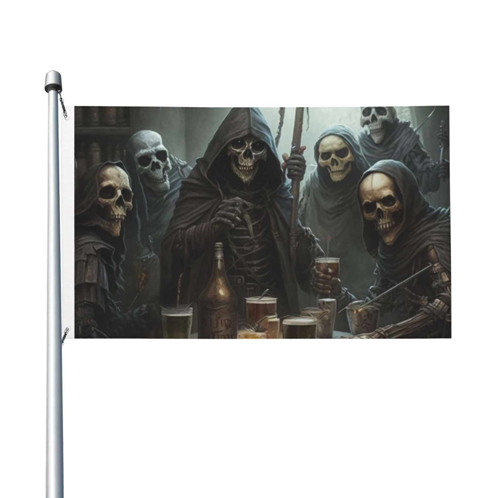 Grim Reaper Party Funny Skull Flag 3X5 Ft Garden Yard House Flags ...