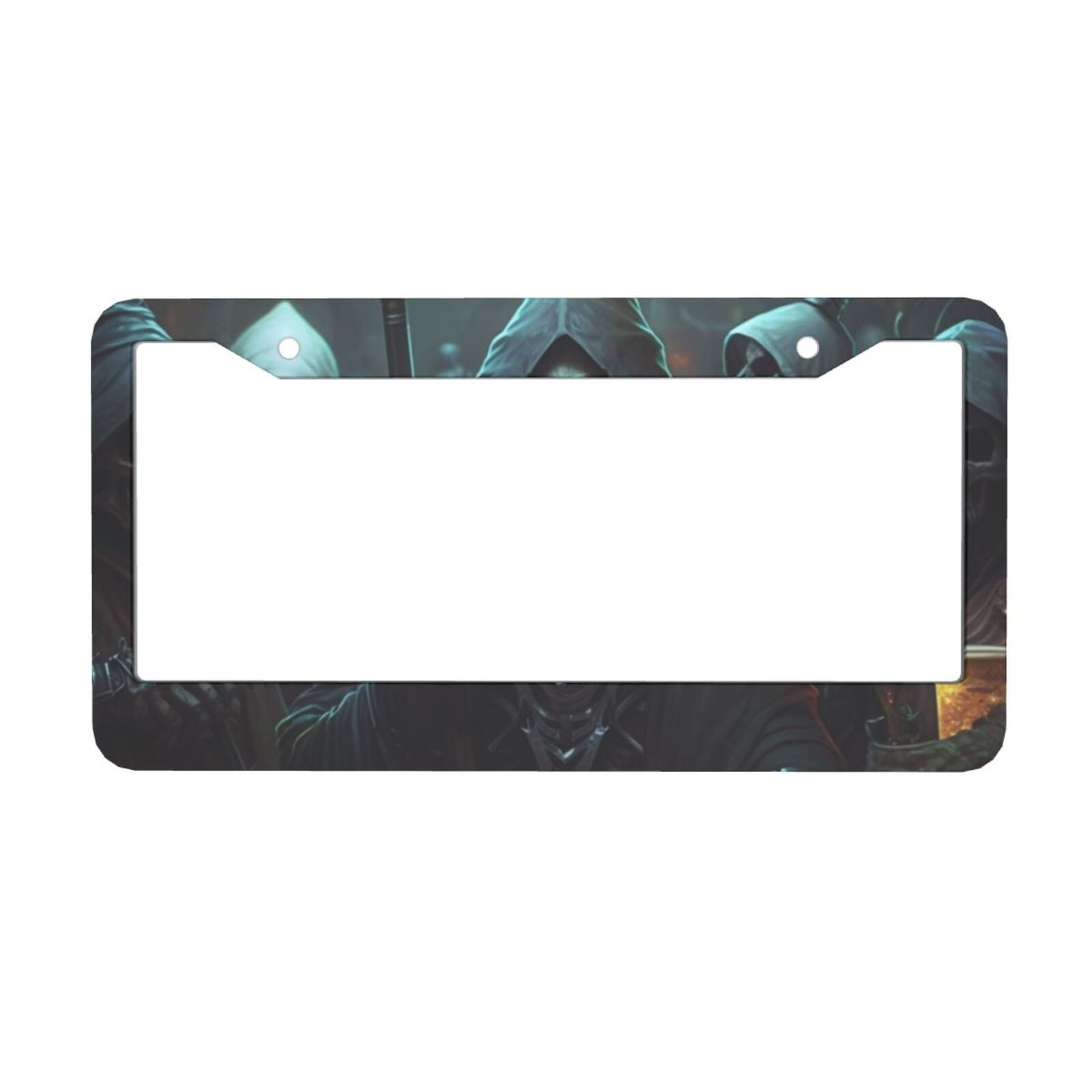 Grim Reaper Party Skull Cool Car License Plate Frame Aluminum ...