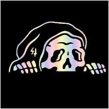 Grim Reaper Peeking White Ghost Paranormal 6 Inch Professional Sticker ...