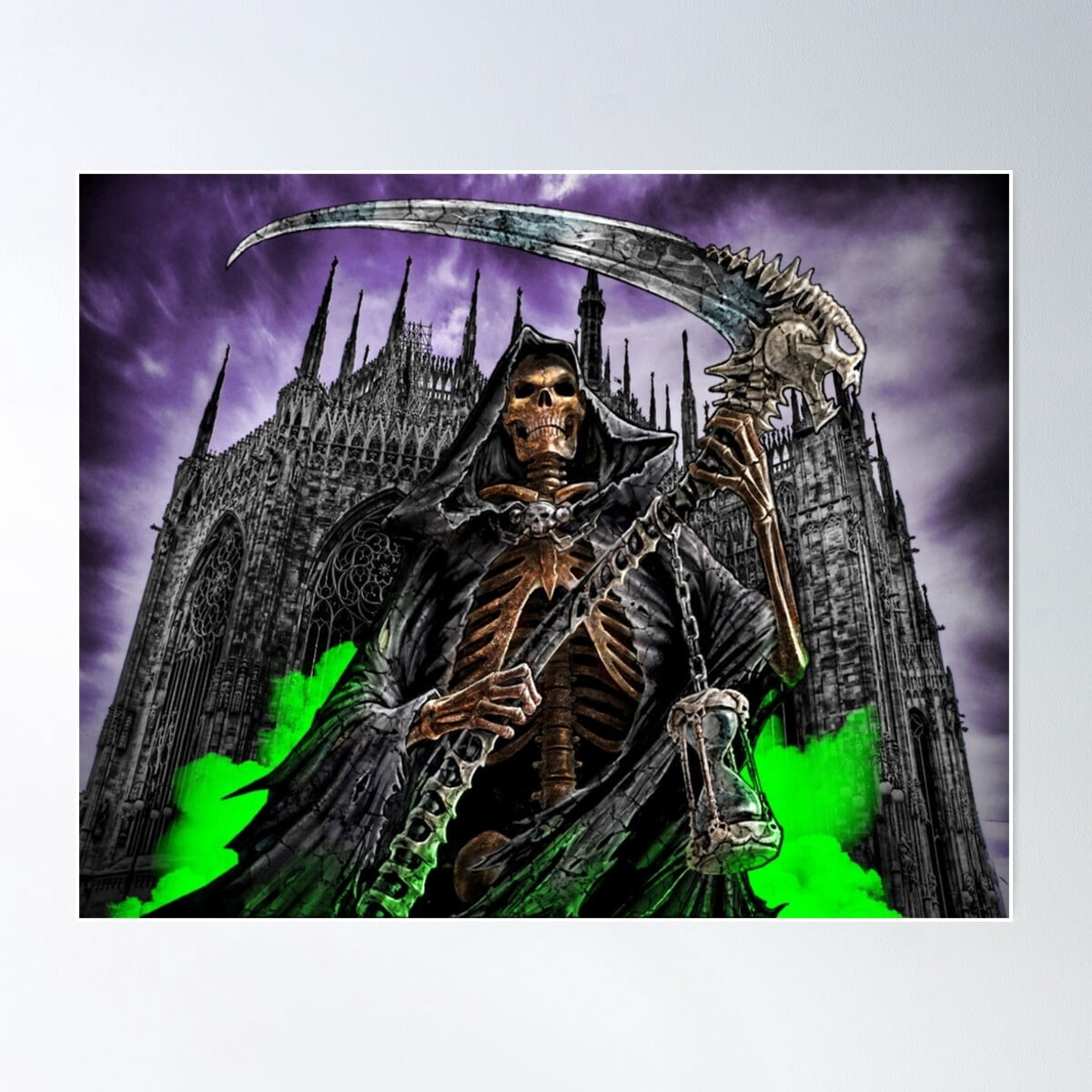 Grim Reaper Poster Wall Art, Modern Wall Decor For Living Room Bedroom ...