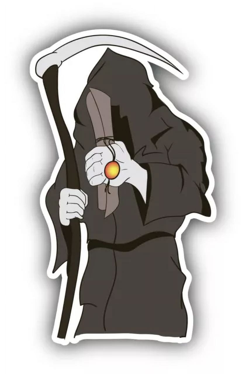 Grim Reaper Scroll Sticker Phone Decal Water Bottle Stickers Car Decals ...