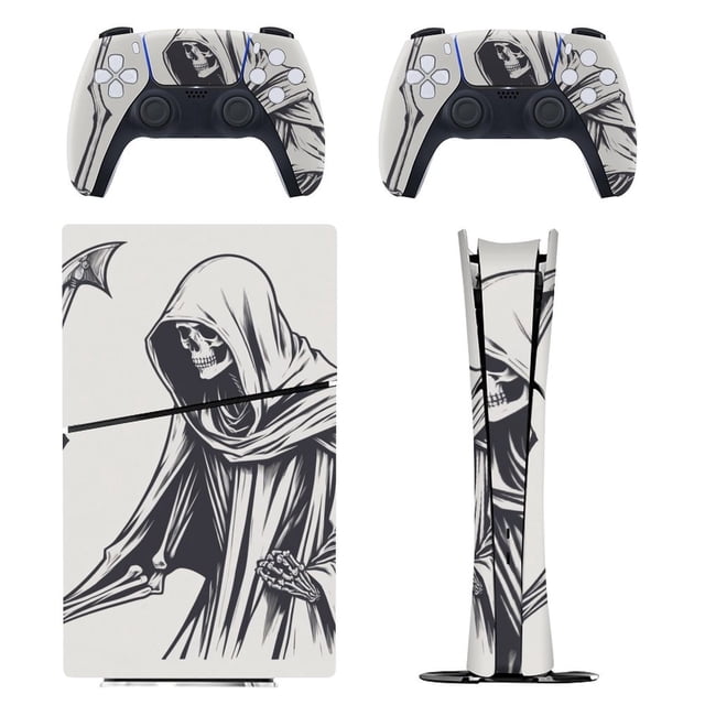 Grim Reaper Silhouette Console Skin Bundle for PS5 Pro Slim Disc ...