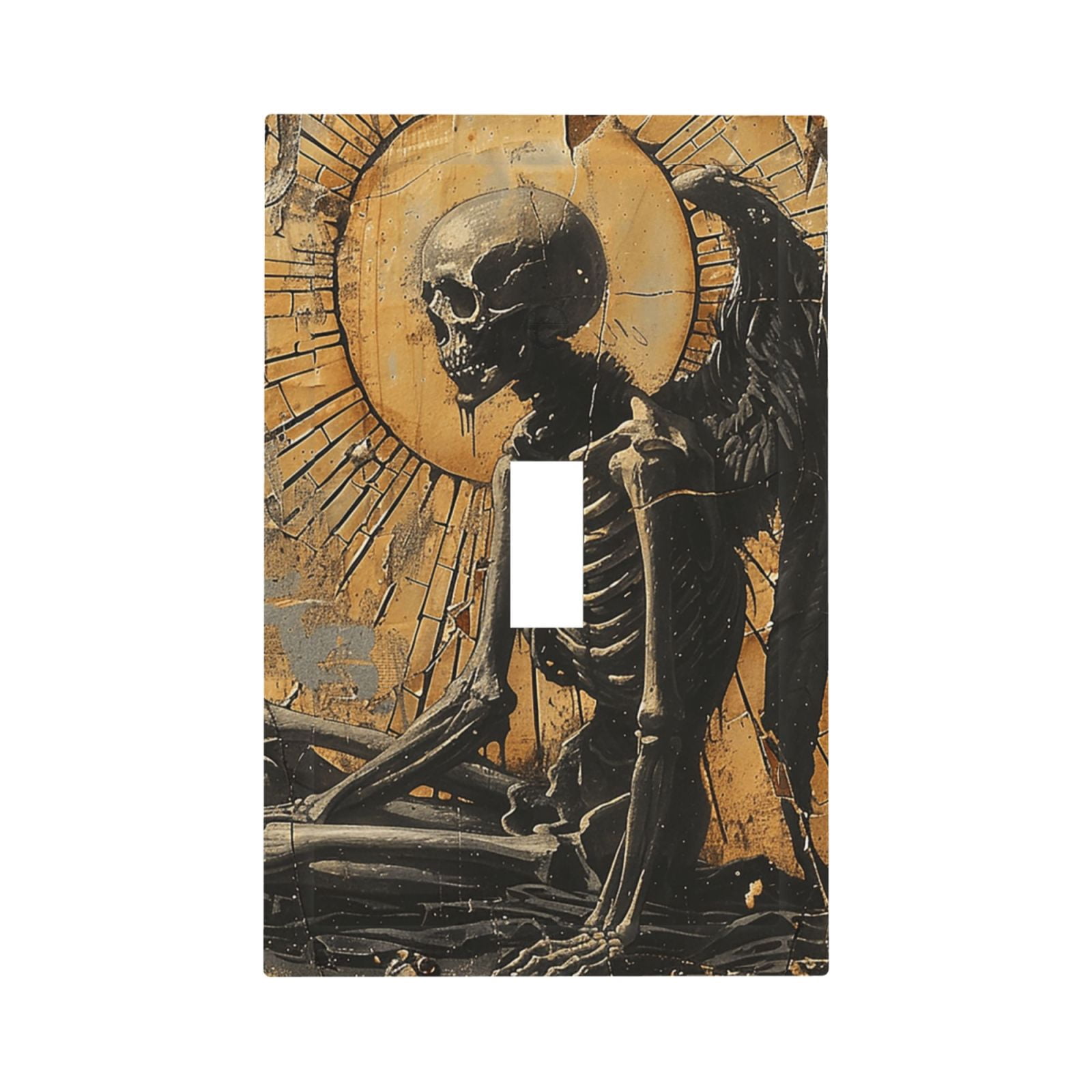 Grim Reaper Skeleton Angel Vintage Horror Single Toggle Wall Plate 1 ...