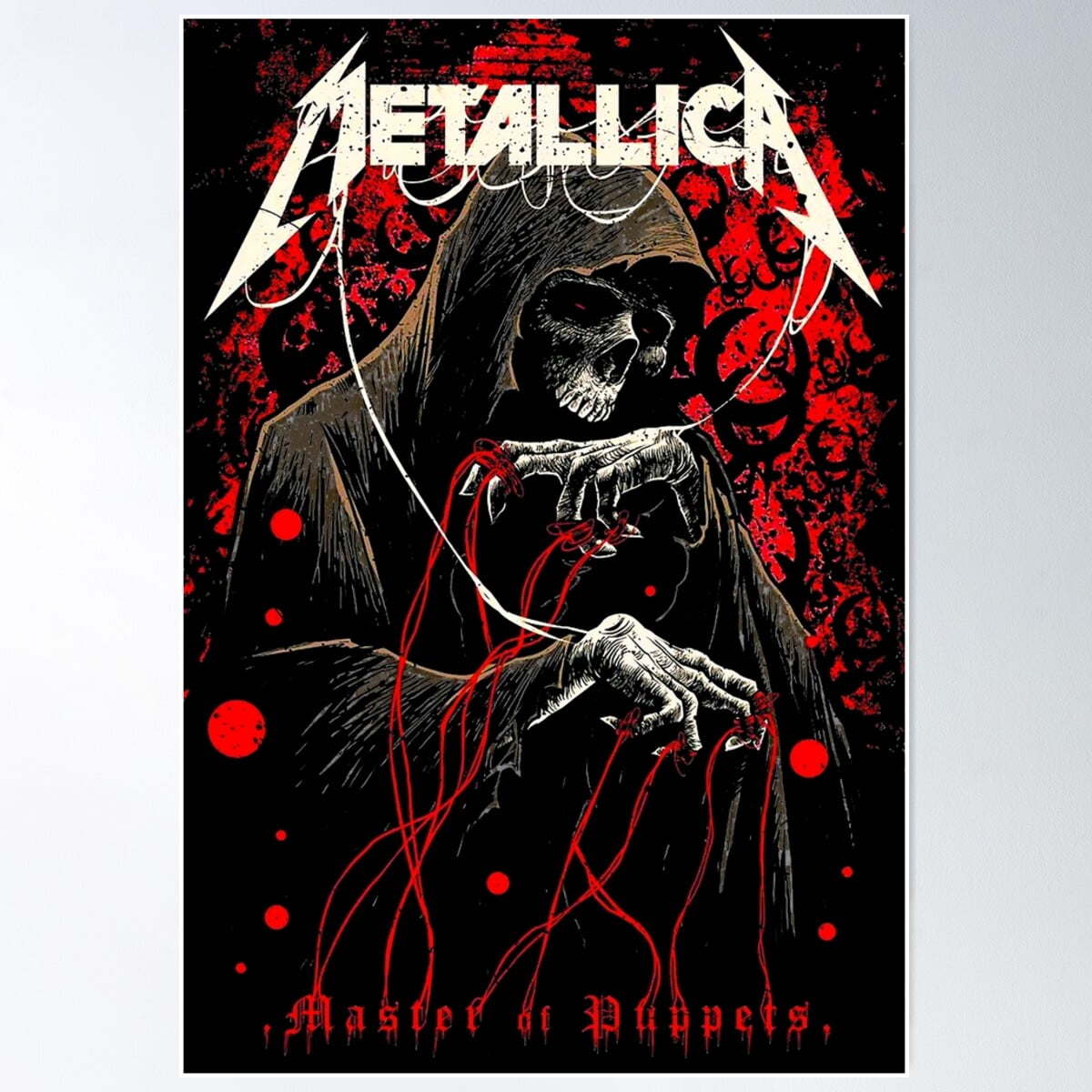 Grim Reaper Skeleton Poster Wall Art, Modern Wall Decor For Living Room ...