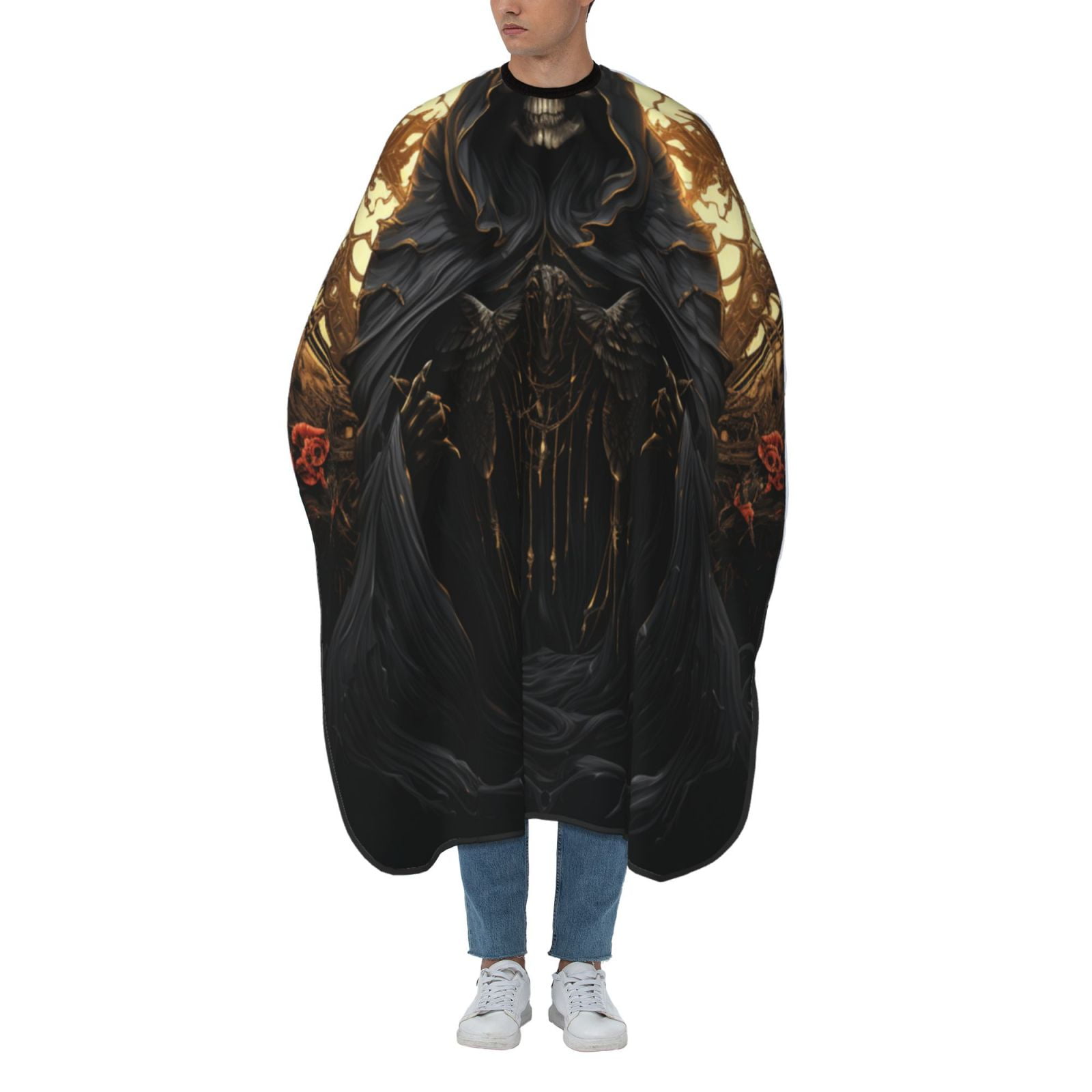 Grim Reaper Skull Angel Skeleton Cool Hair Cut Hairdressing Cape Apron ...