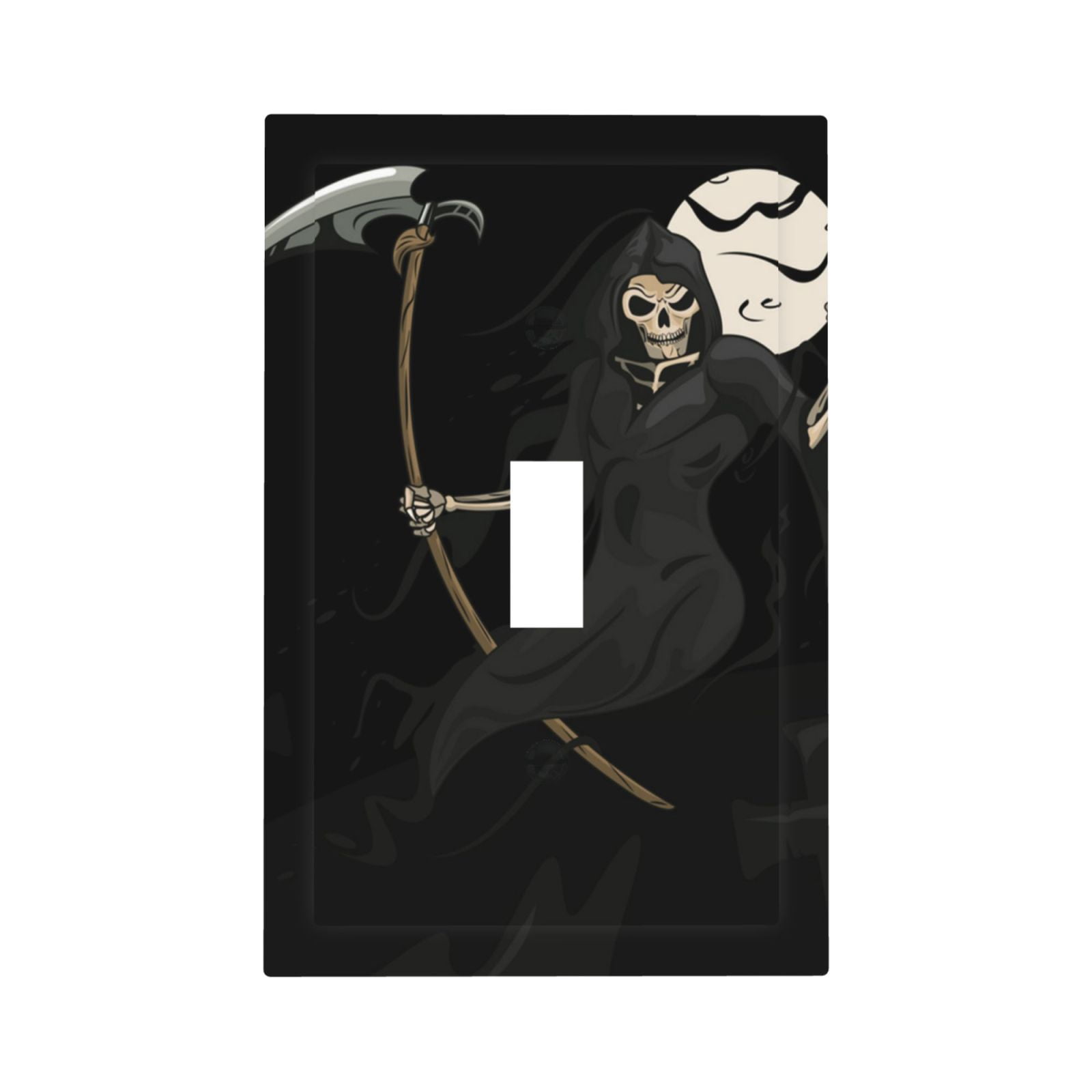 Grim Reaper Skull Moon Single Toggle Wall Plate 1 Gang Decorative ...