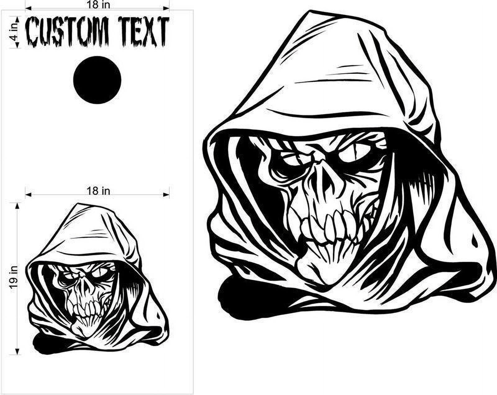 Grim Reaper Skull Skulls Cornhole Board Decals Flag Stickers SK29 ...
