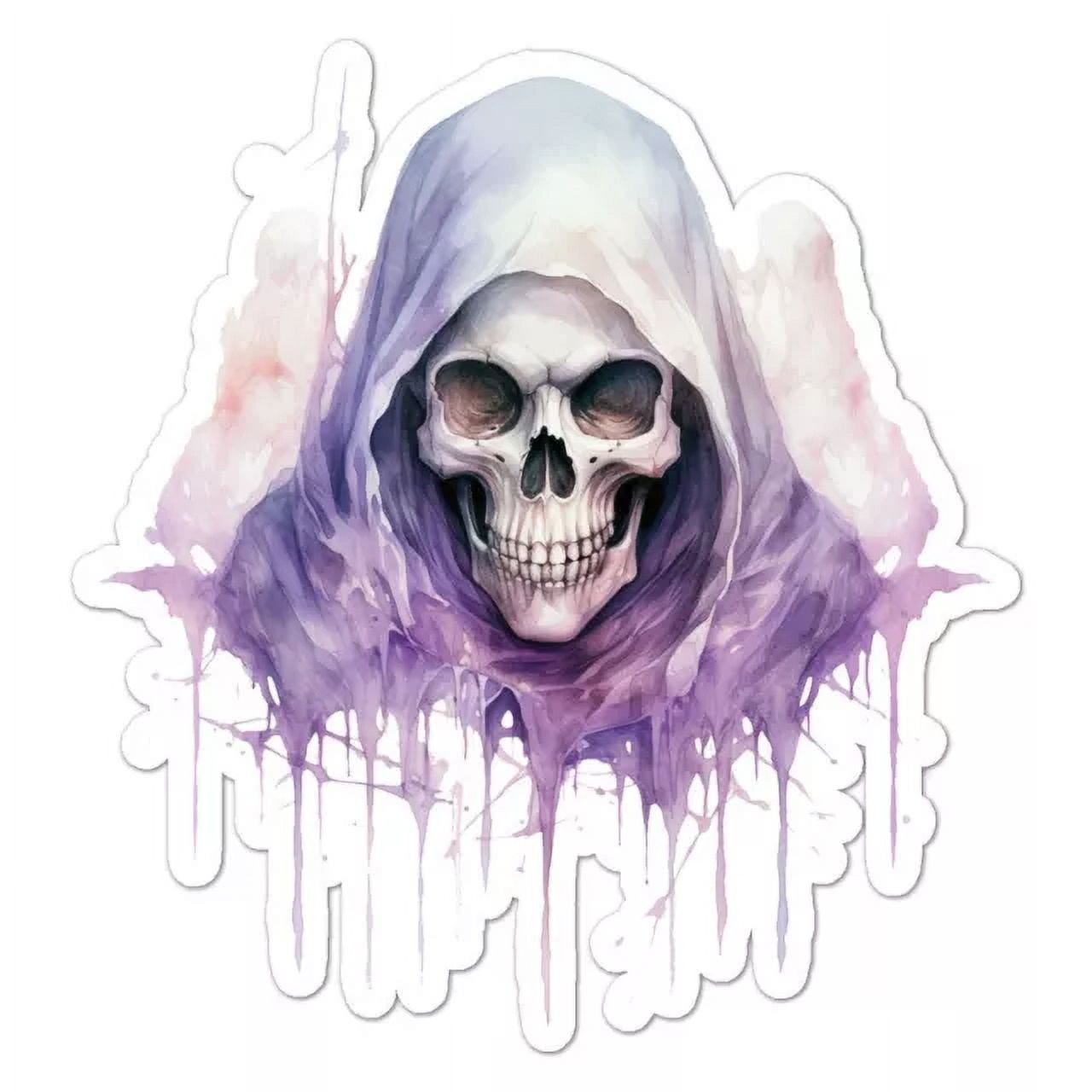 Grim Reaper Skull Sticker Indoor Outdoor Phone Decal Water Bottle ...