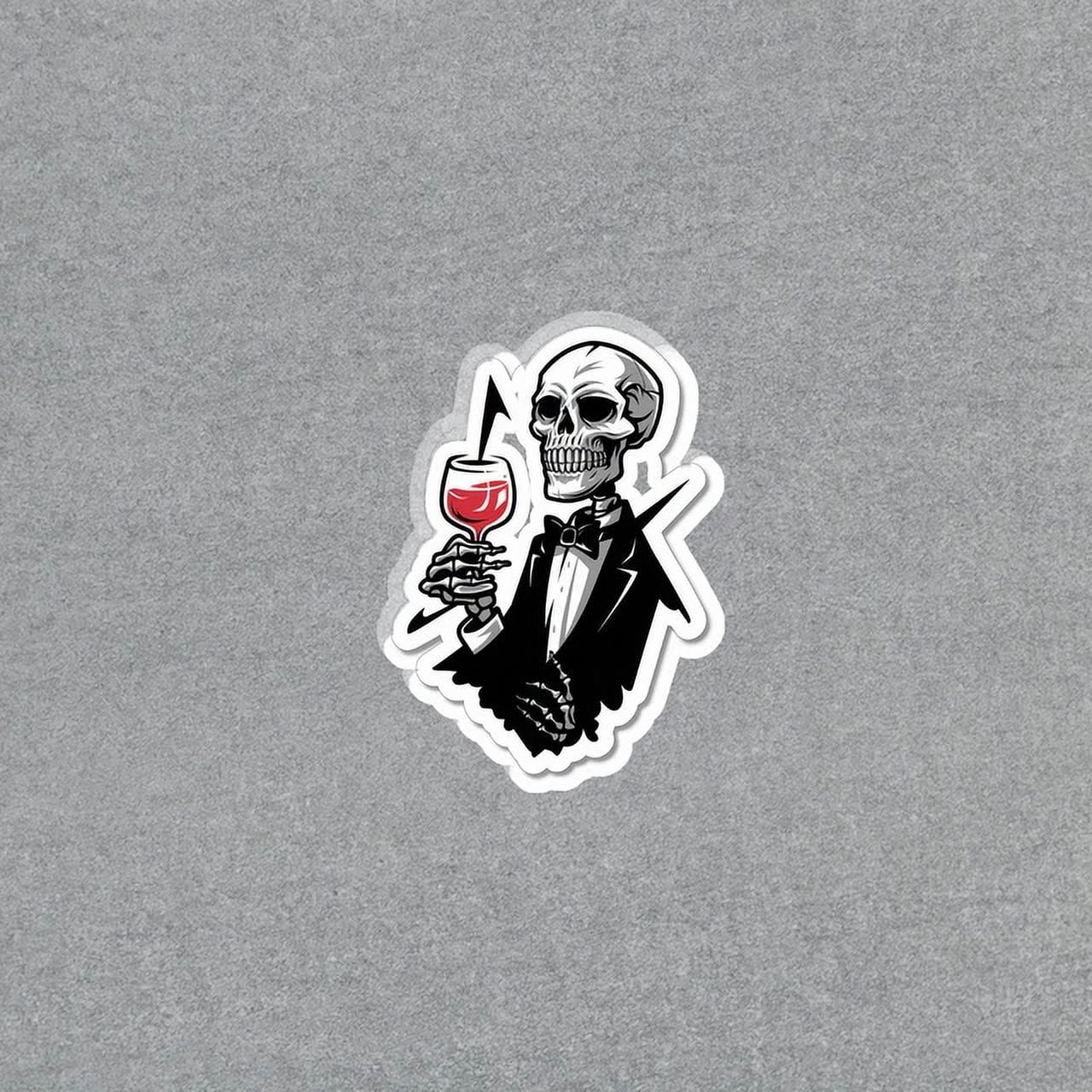 Grim Reaper Skull Tuxedo Wine Glass Gothic Vinyl Decal Stickerphone Decal Water Bottle Stickers ...