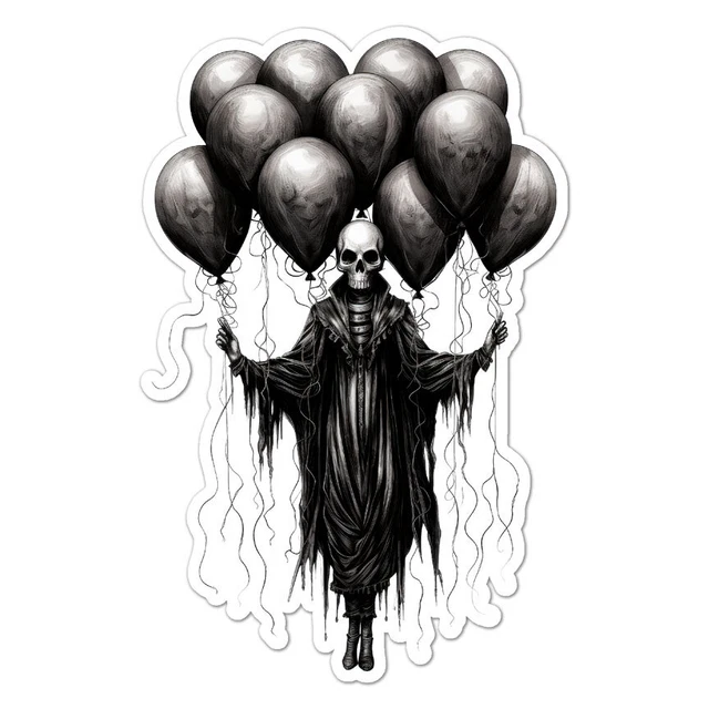 Grim Reaper Skulls Monster Sticker Indoor Outdoor Phone Decal Water ...