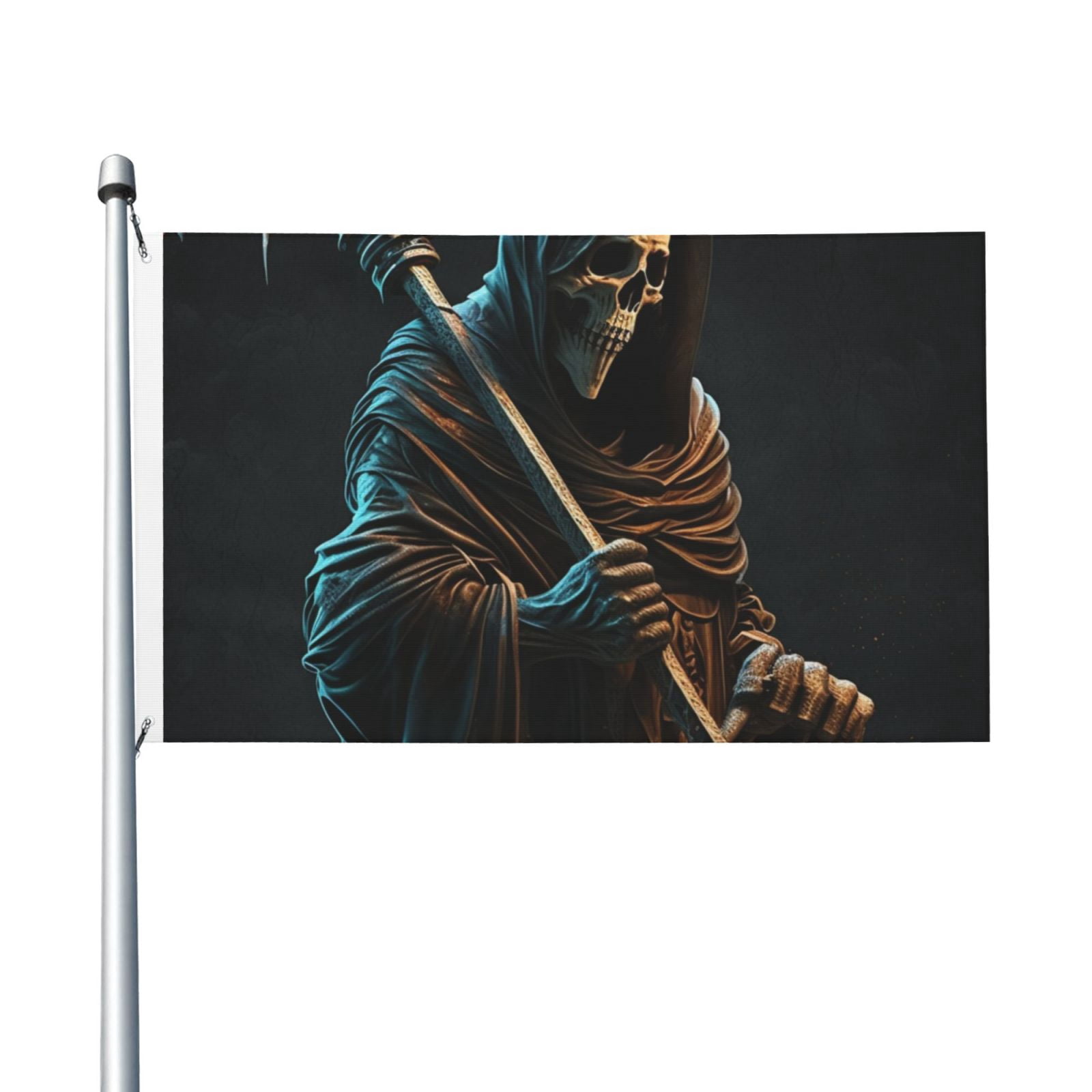 Grim Reaper With Scyth Skull Flag 3X5 Ft Garden Yard House Flags Banner ...