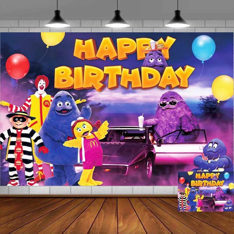 Grimace Backdrop Banner Party Supplies Poster Movie Theme Background ...