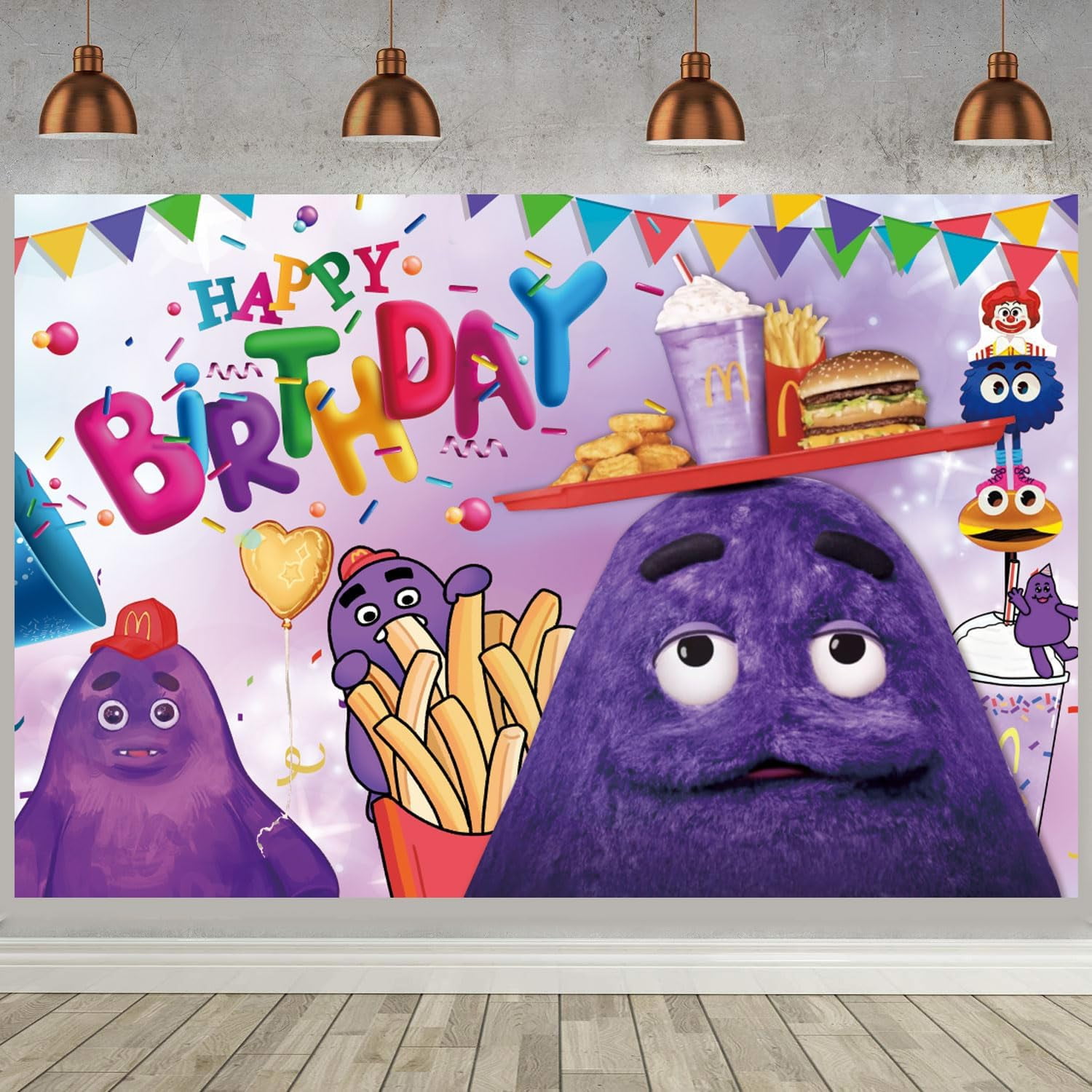 Grimace Shake Birthday Party Decoration, Include Grimace Games Theme ...