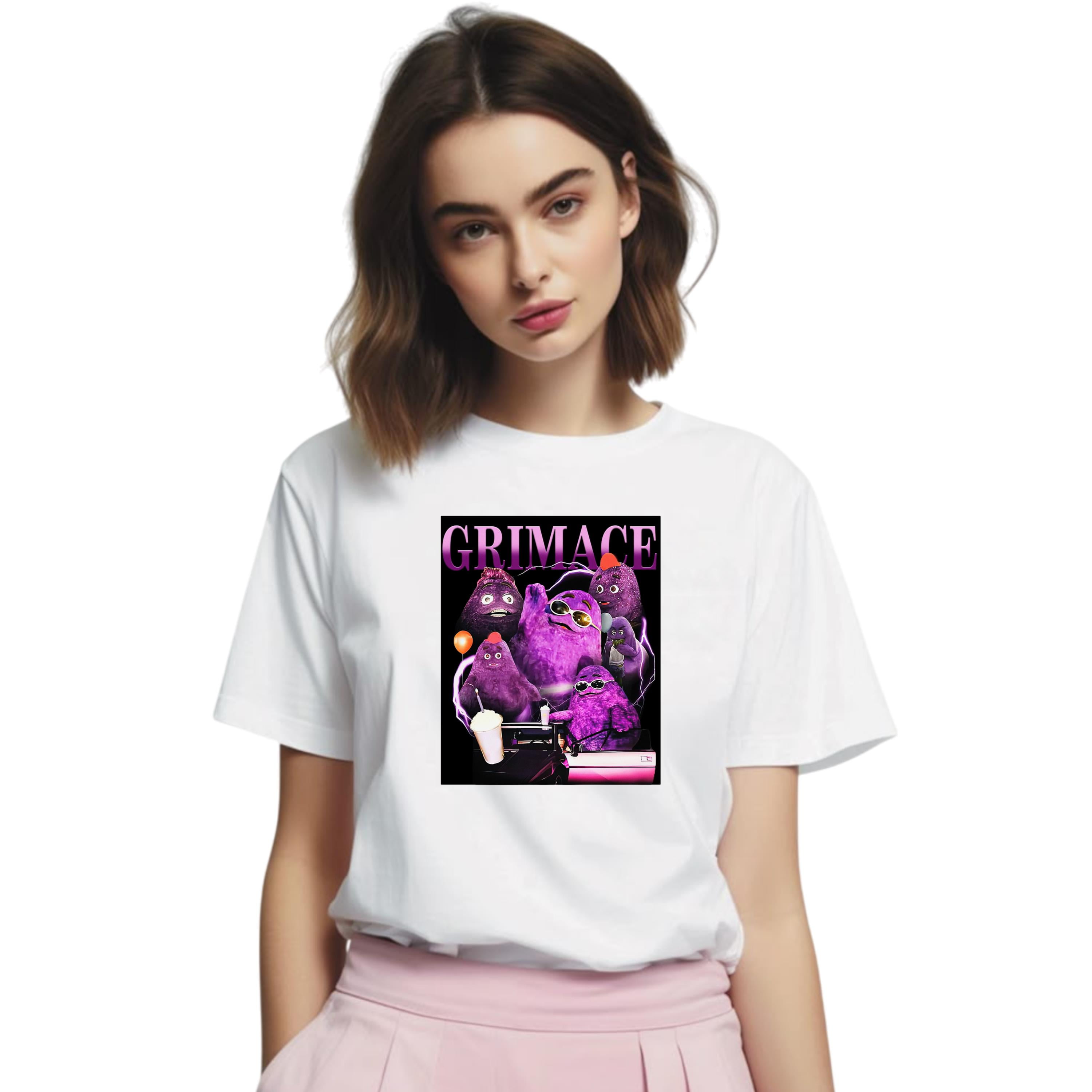 Grimace Shake Funny Tik Tok Trend Meme HBD Hilarious Birthday T-Shirt Fun, for men & women, up ...