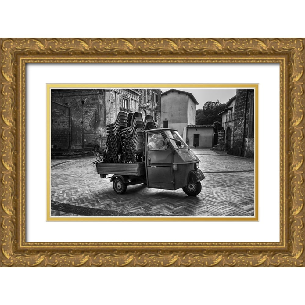 Grimaldi, Giuseppe 24x17 Gold Ornate Wood Framed with Double Matting ...