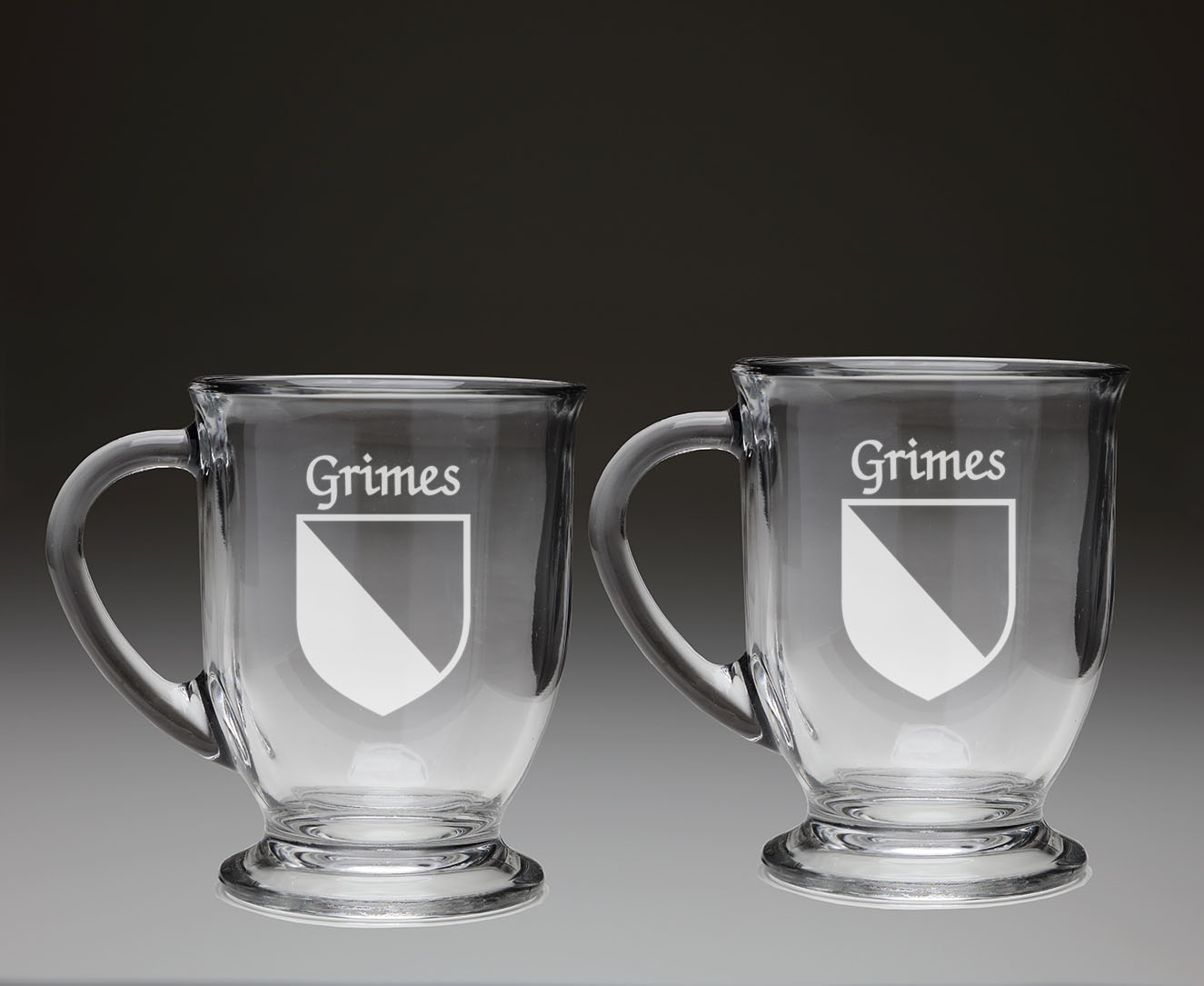 Grimes Irish Coat of Arms Glass Coffee Mugs - Set of 2 - Walmart.com