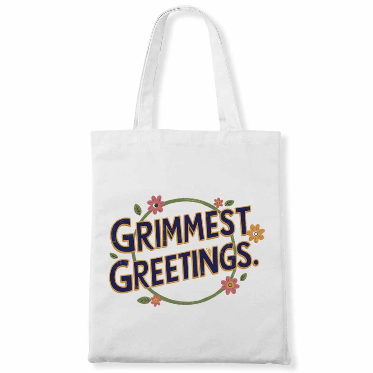 Grimmest greetings. - Funny Scary Face Lazy Halloween Costume Canvas ...