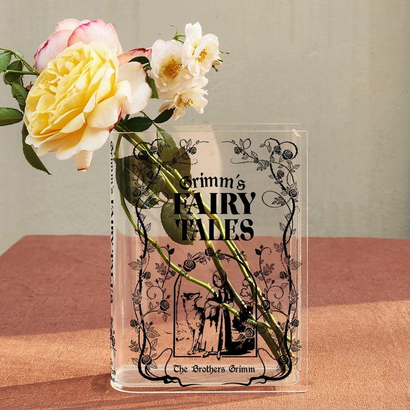Grimms' Fairy Tales Acrylic Book Vase, Acrylic Book Vase, Lover Book ...