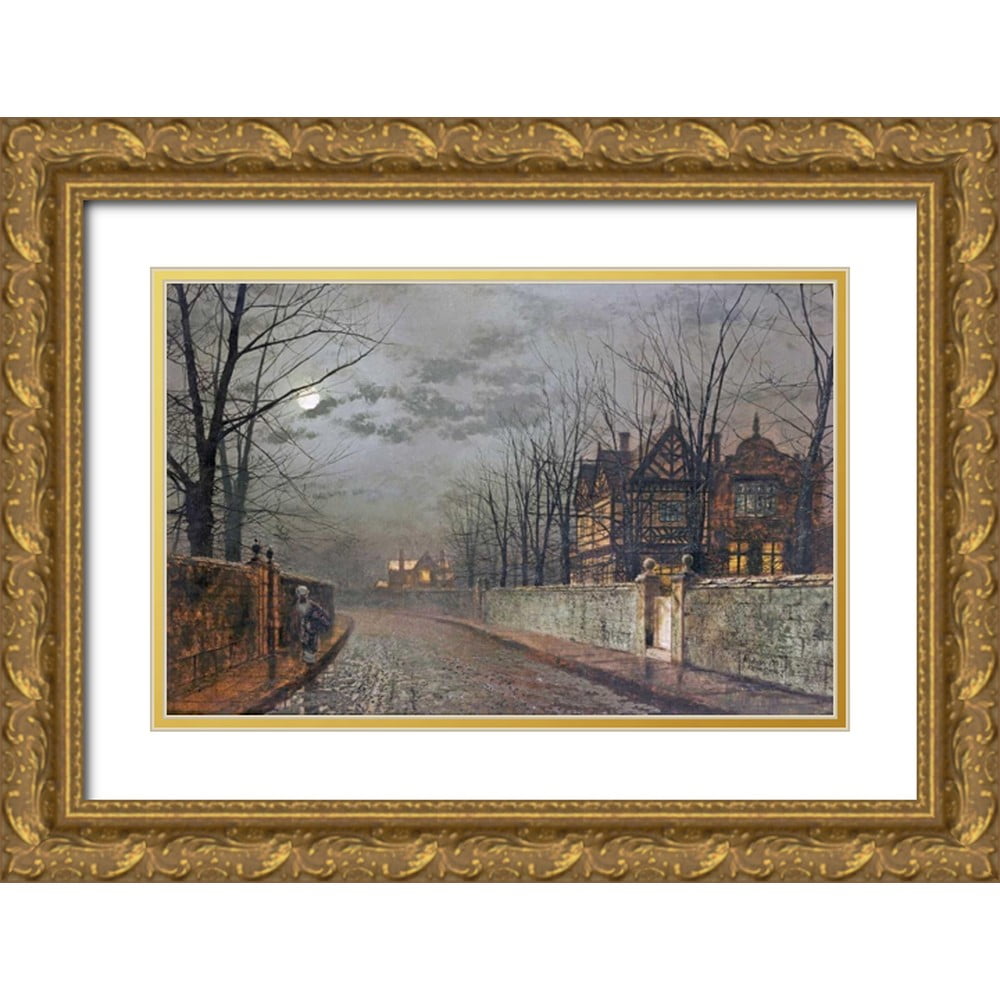Grimshaw, John Atkinson 14x10 Gold Ornate Wood Framed with Double ...