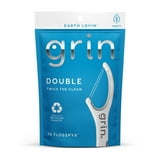 Grin Double Flosspyx - 75 ct - Dental Floss Picks, Flossers, Two Lines ...