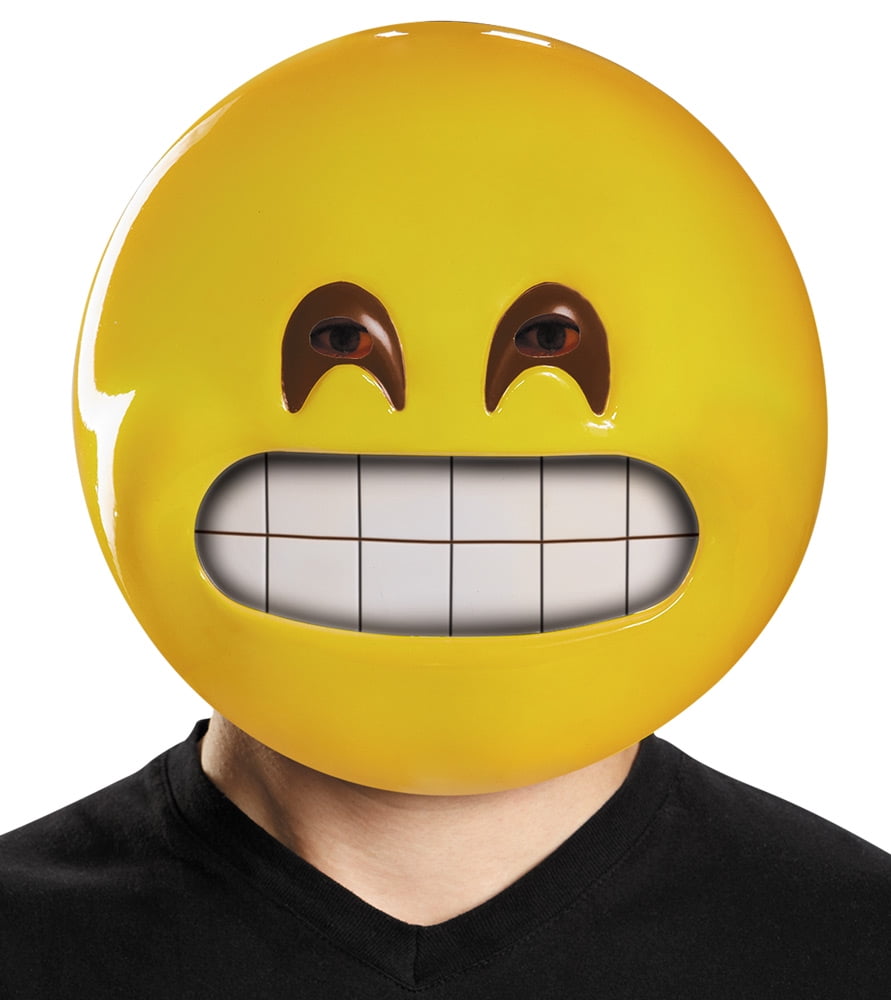 Grin Emoticon Mask Adult Halloween Accessory - Walmart.com