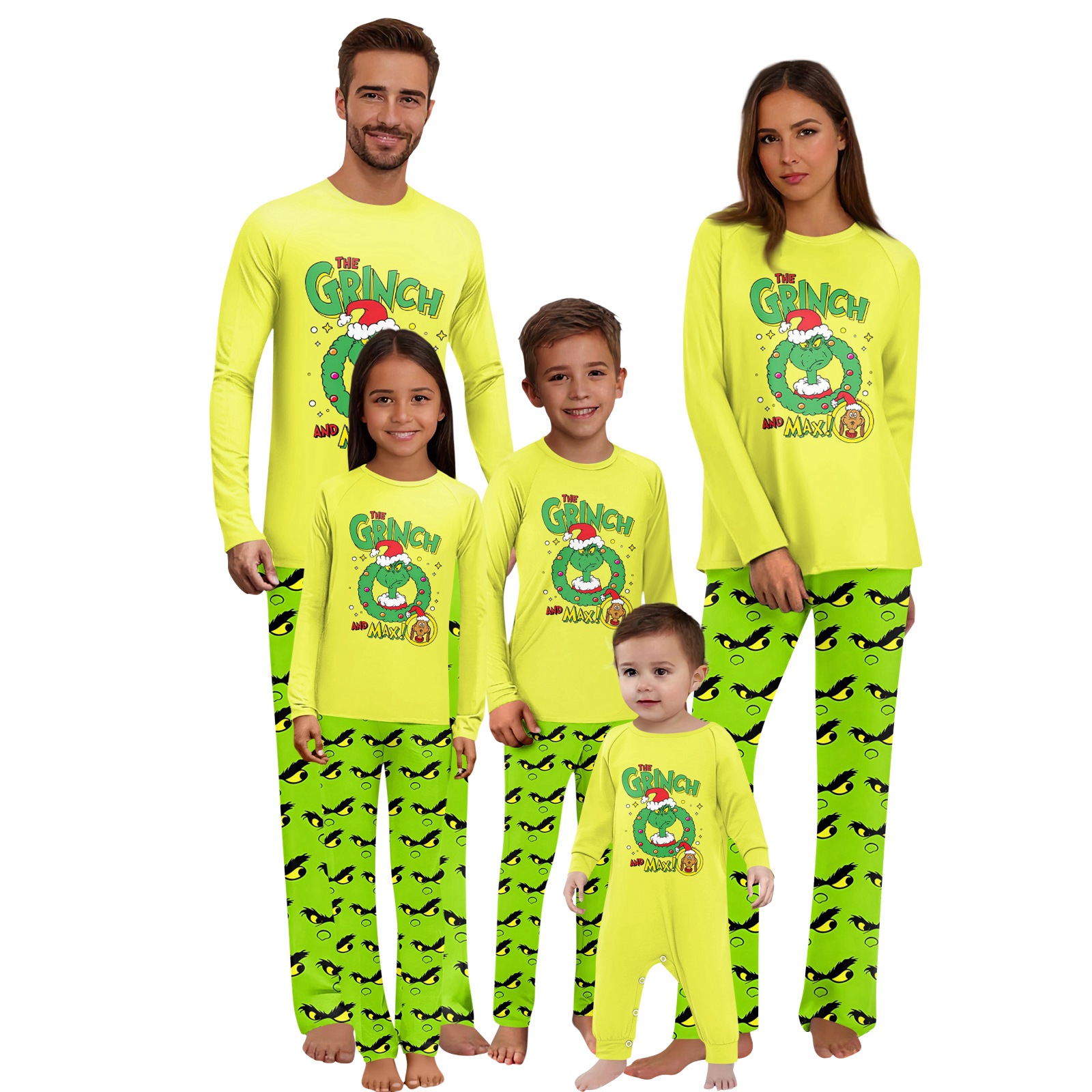 Grin Monster Pajamas Matching Sets - Christmas Grin Family Loungewear ...