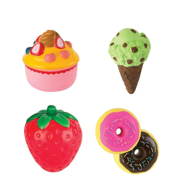 Grin Amazing Squishee Food - Soft Foam Dessert - 4 Piece Set - Walmart.com