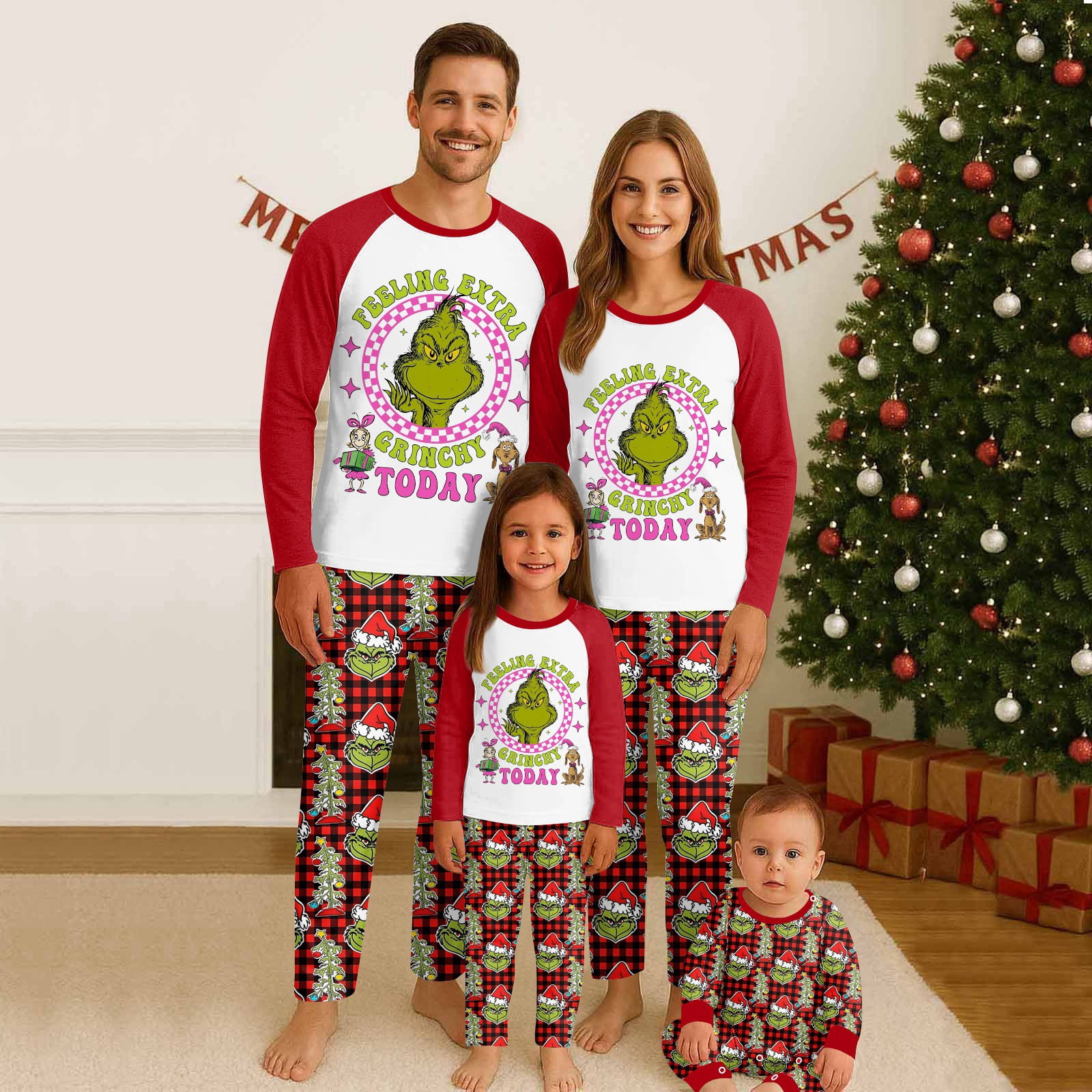 Grinc-h Family Pajamas Set Christmas Costume - Pjs 2-Piece Matching ...