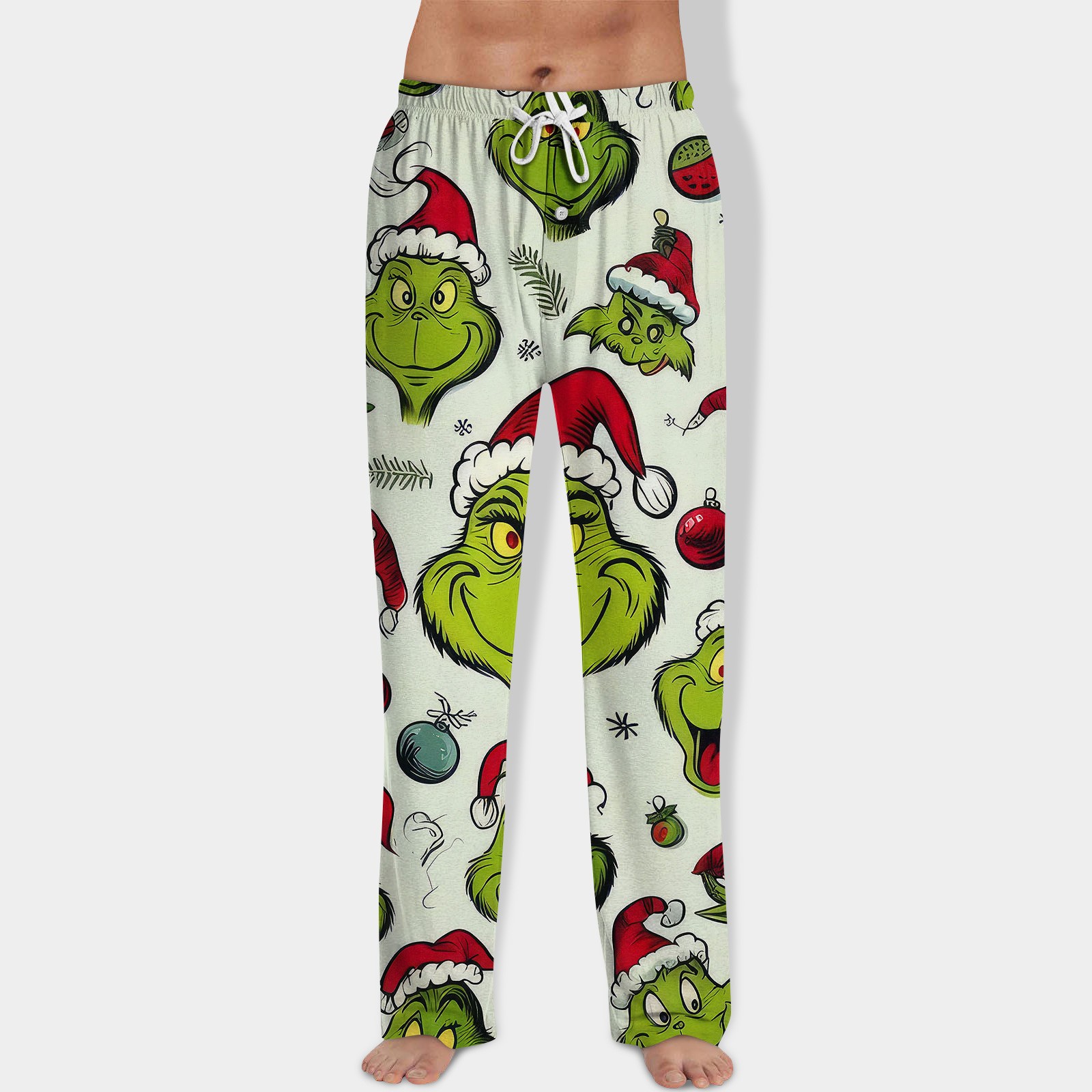 Grinc-h Pants Christmas Costume Pajamas - Grinc-h PantsMen's Allover ...