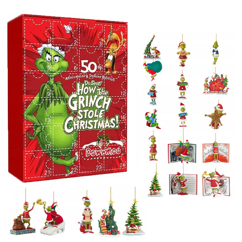 Grinch 24 Figures Grinch Advent Calendar for Kids BEAUTIFUL PRESENT ...