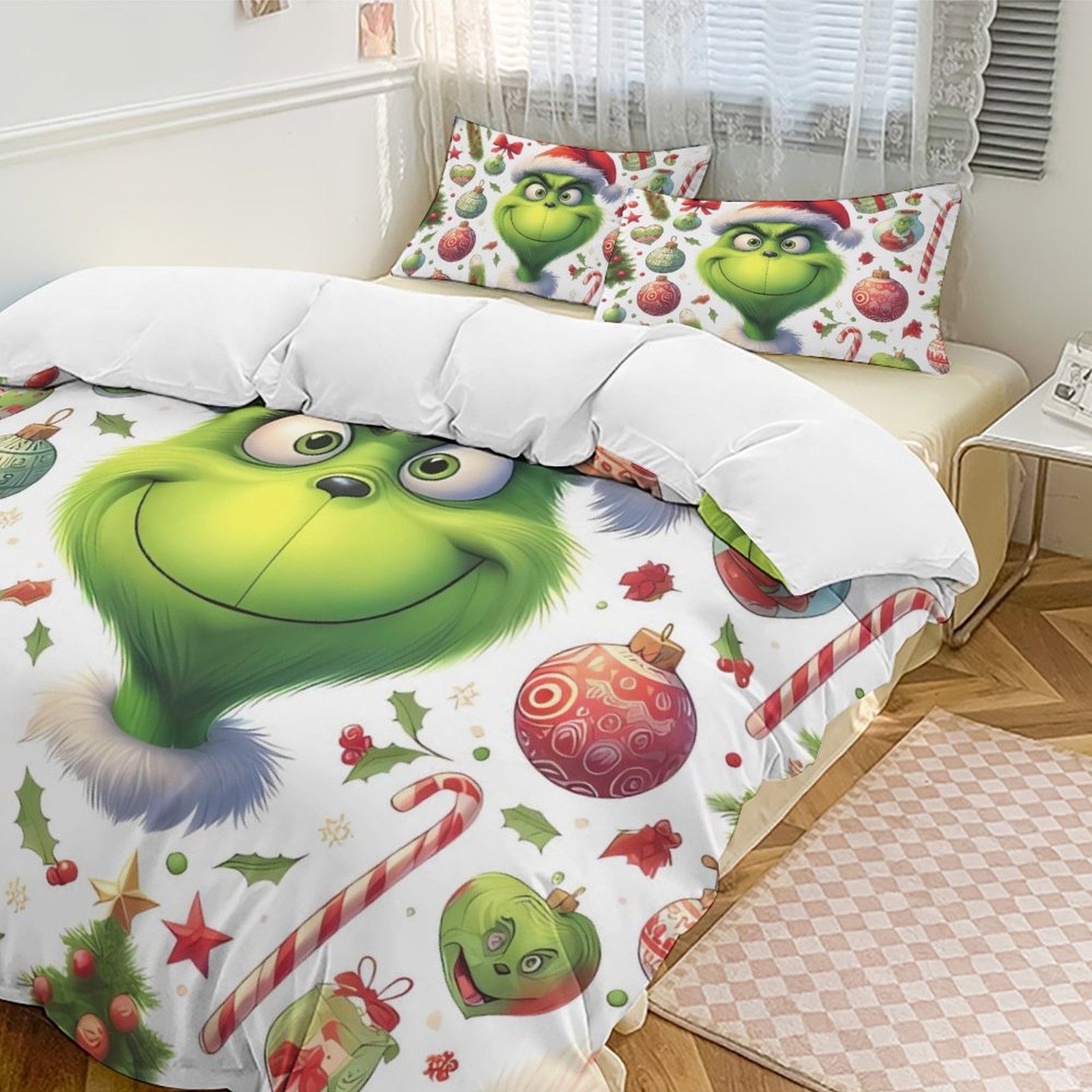 Grinch 32 Three Piece Duvet Cover Set: Duvet Cover 3 Piece Bedding Set ...