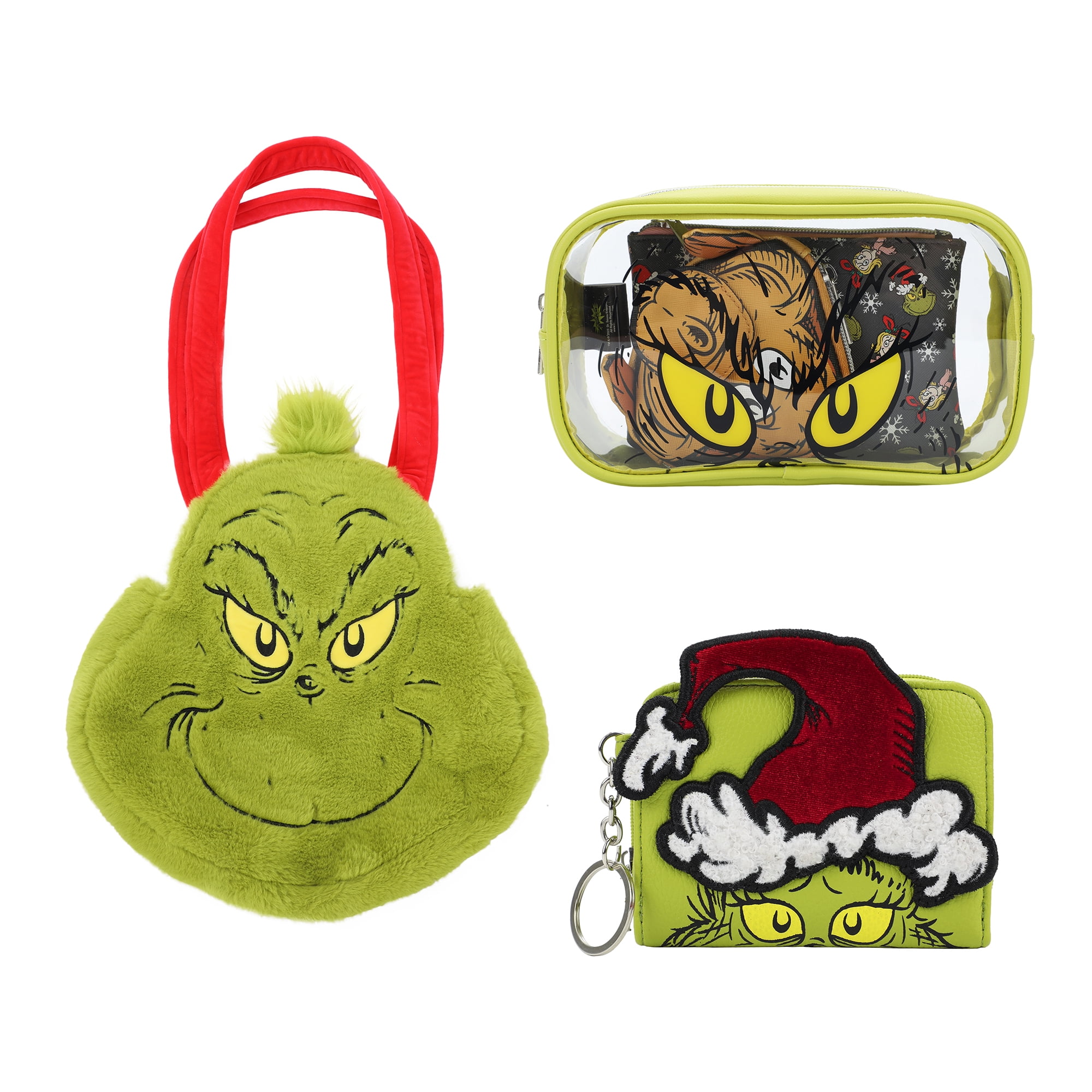 Grinch 3D Art Tote Bag Wallet & Travel Set Kit - Walmart.com