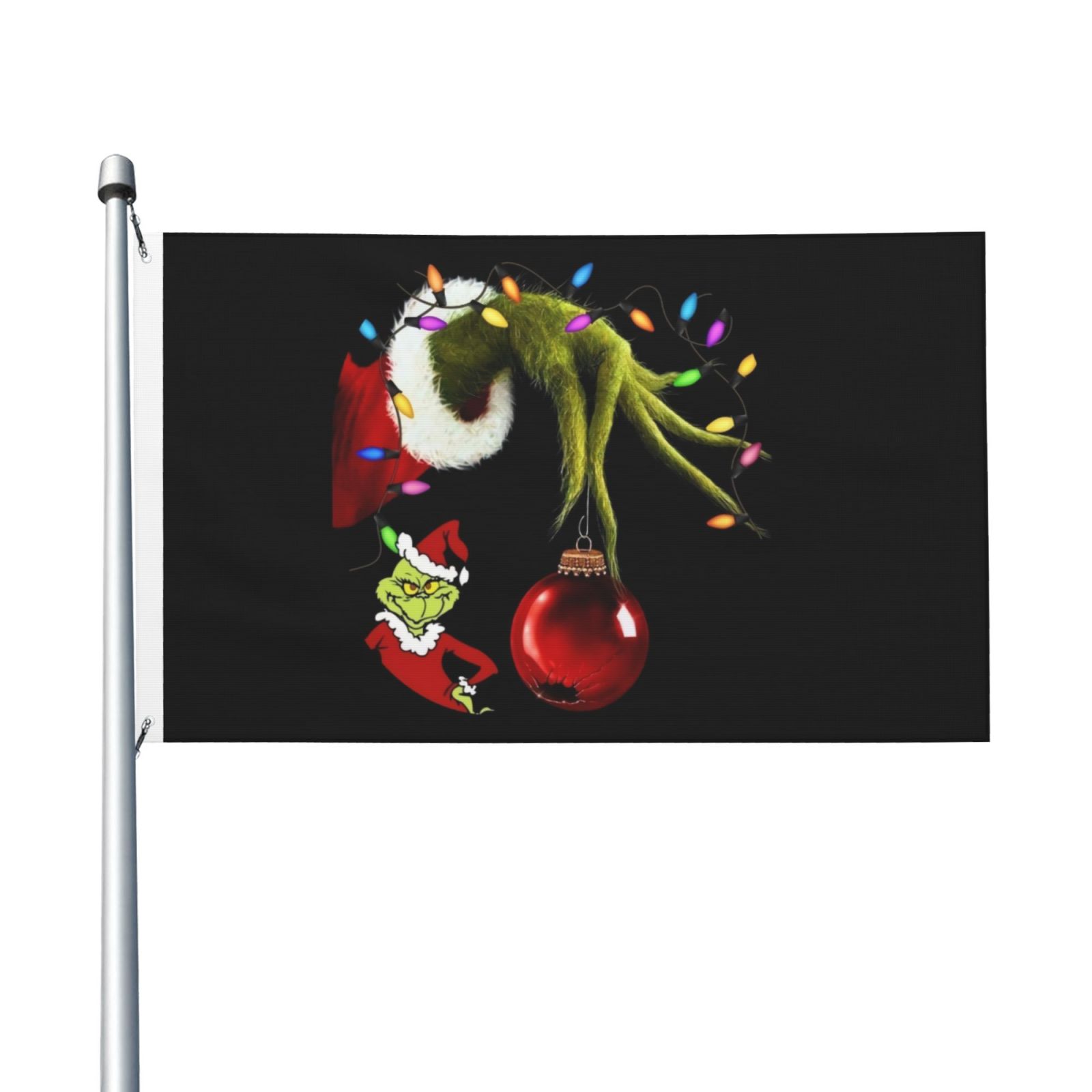 Grinch 3x5ft Face Flag Fade Proof Holiday Fall Flag Outdoor Banner With ...