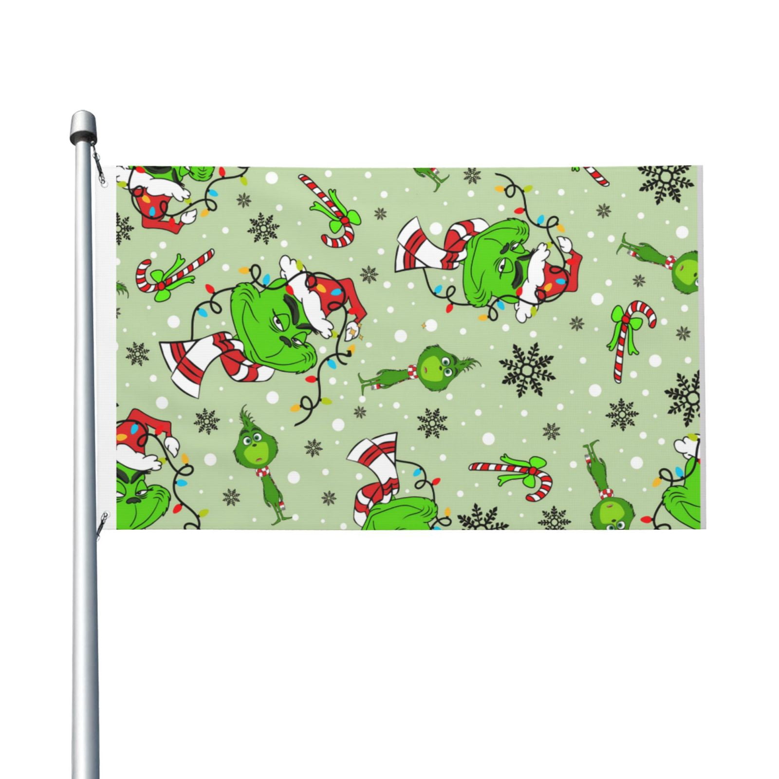 Grinch 3x5ft Face Flag Fade Proof Holiday Fall Flag Outdoor Banner With ...